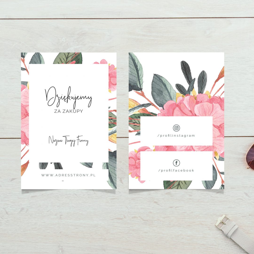 Podziękowanie za zakupy - wzór do pobrania - MiniBrand.shop