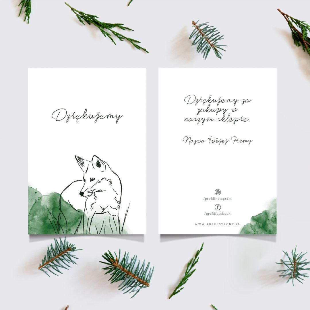 Podziękowania za zakupy Wild Forest Fox - MiniBrand.shop